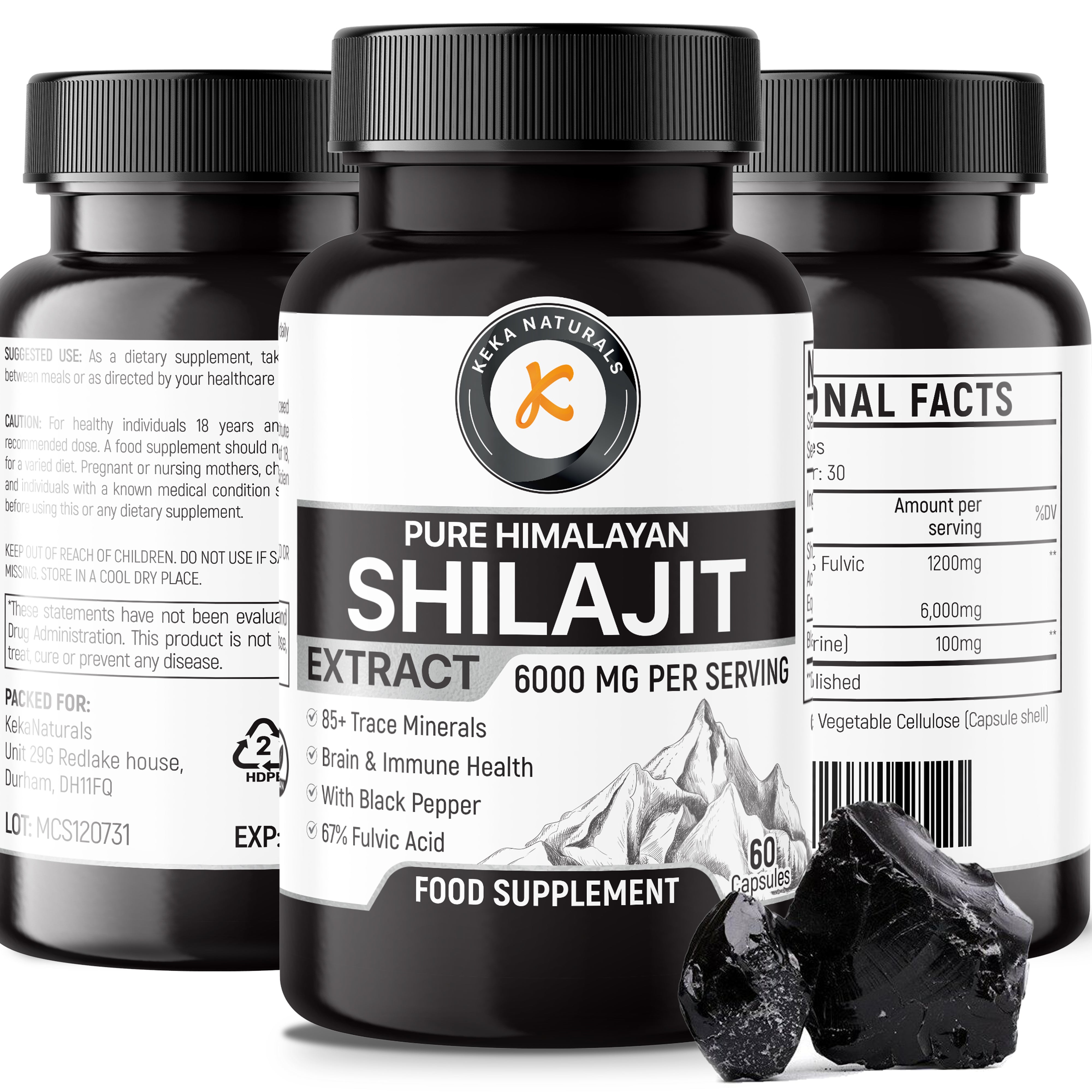 Shilajit Extract 6000mg – KekaNaturals